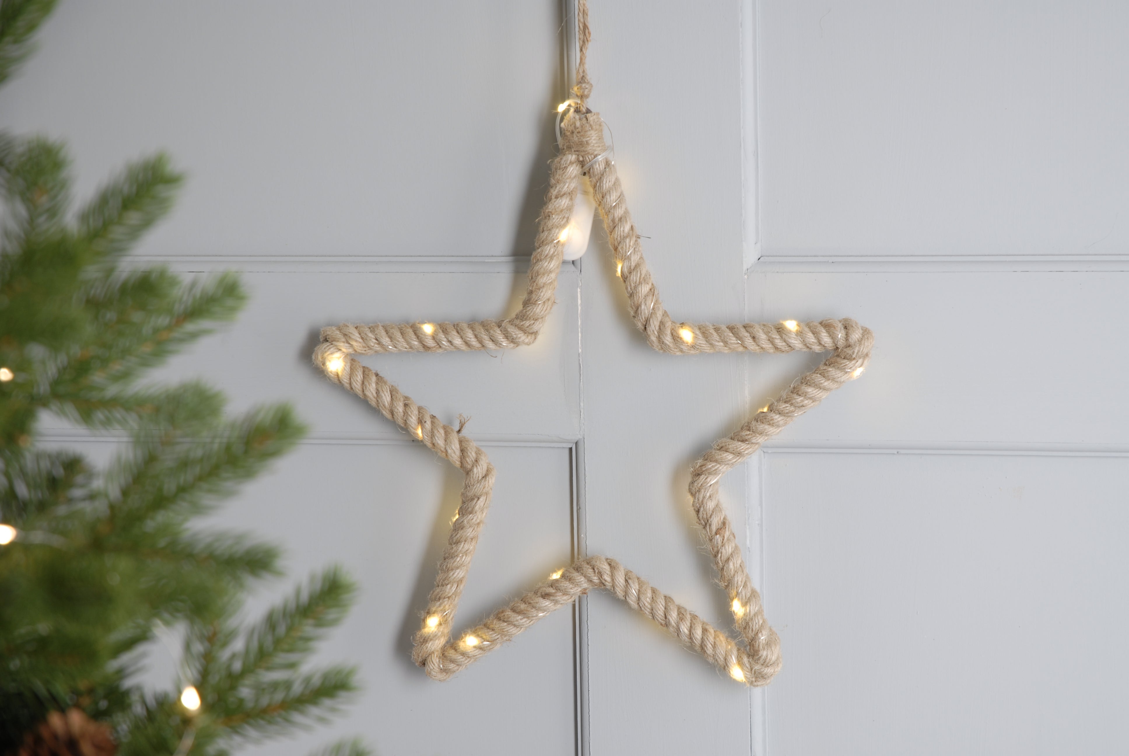 Lit Star Rope 35cm | Pines and Needles