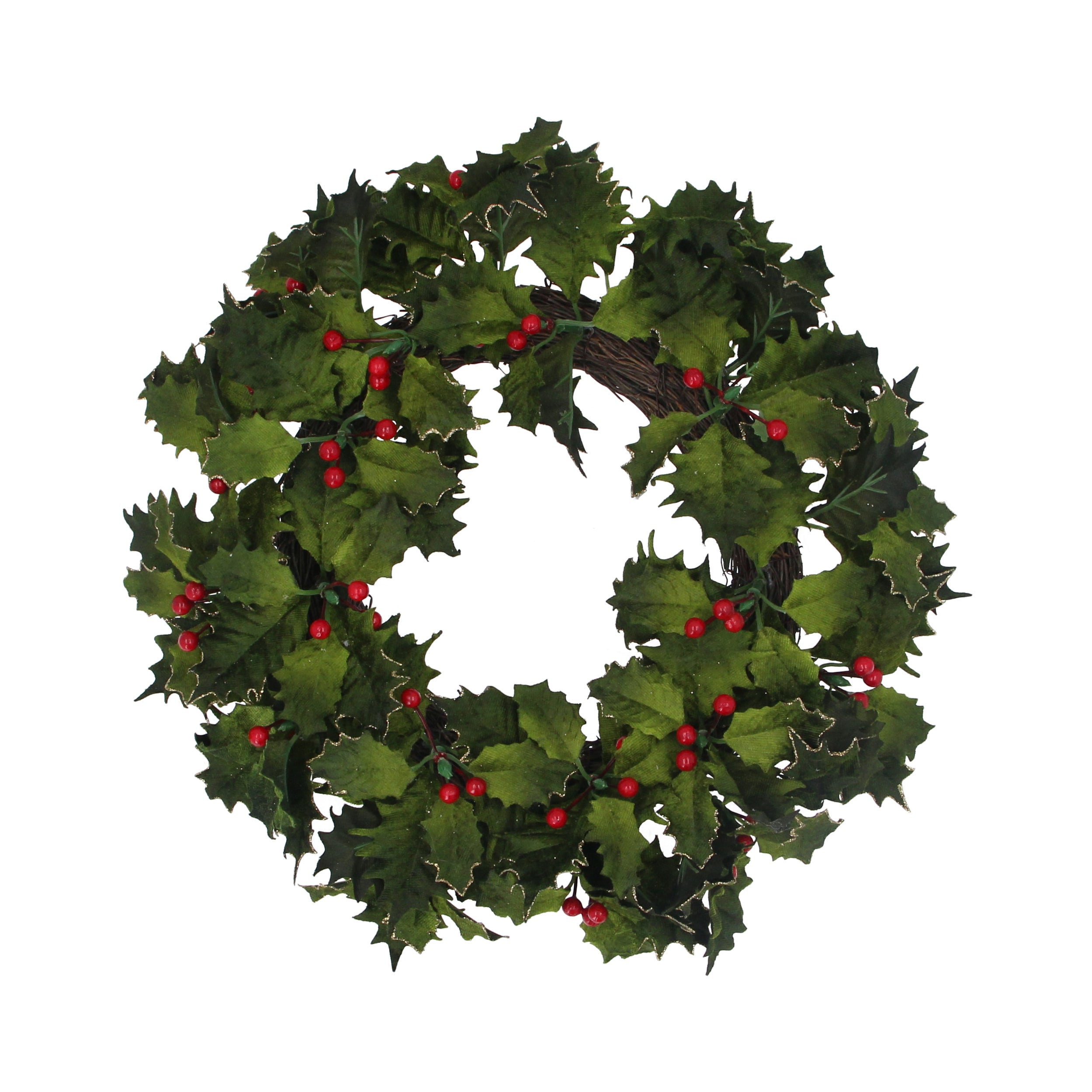 Gisela Graham Fabric Holly Wreath | Pines and Needles