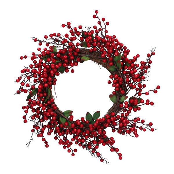 Gisela Graham Large Red Berry Wreath | Pines and Needles