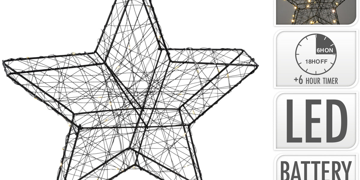 Lit LED Standing Star 30cm | Pines and Needles