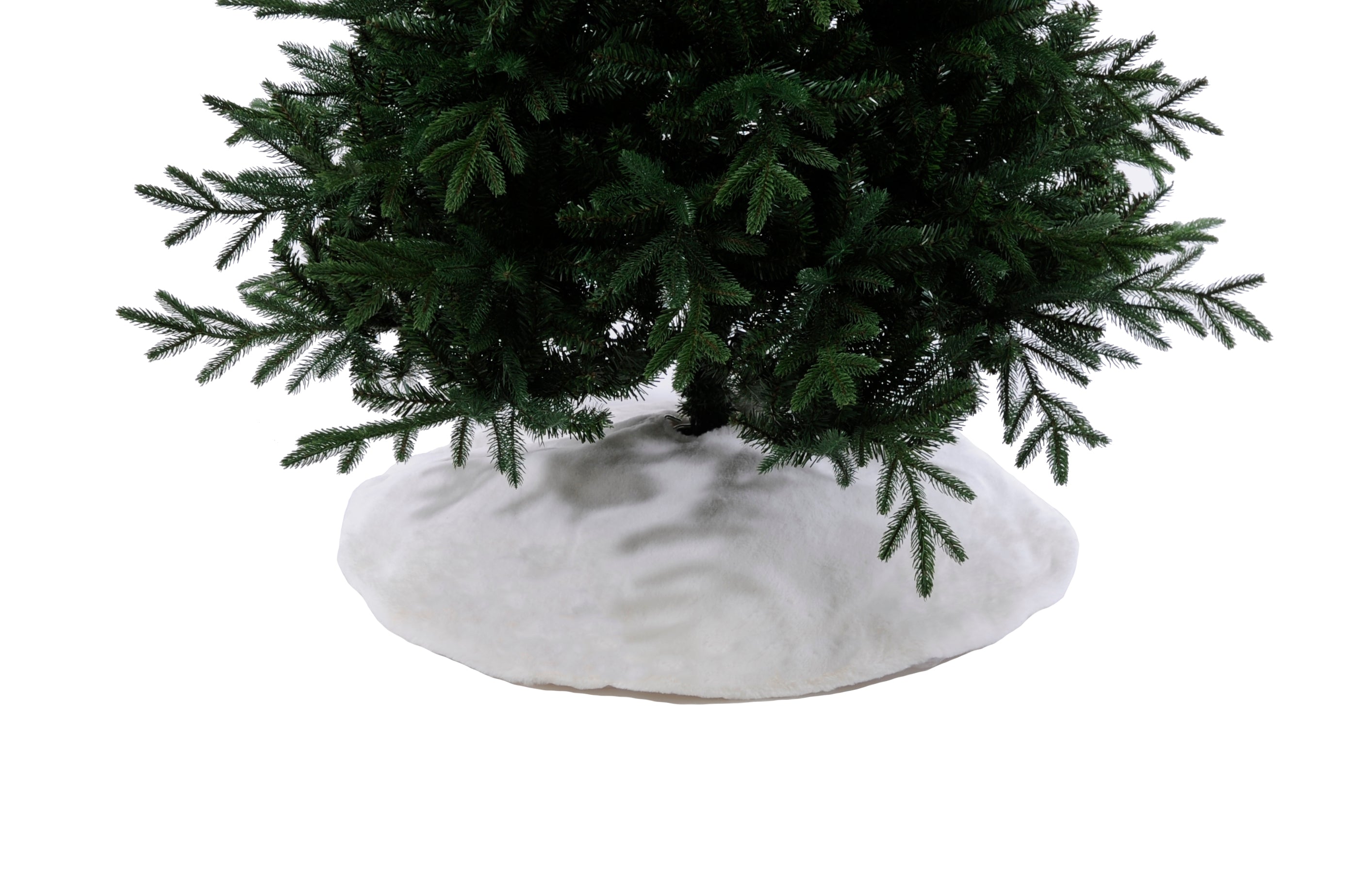 White Faux Fur Tree Skirt 90cm | Pines and Needles
