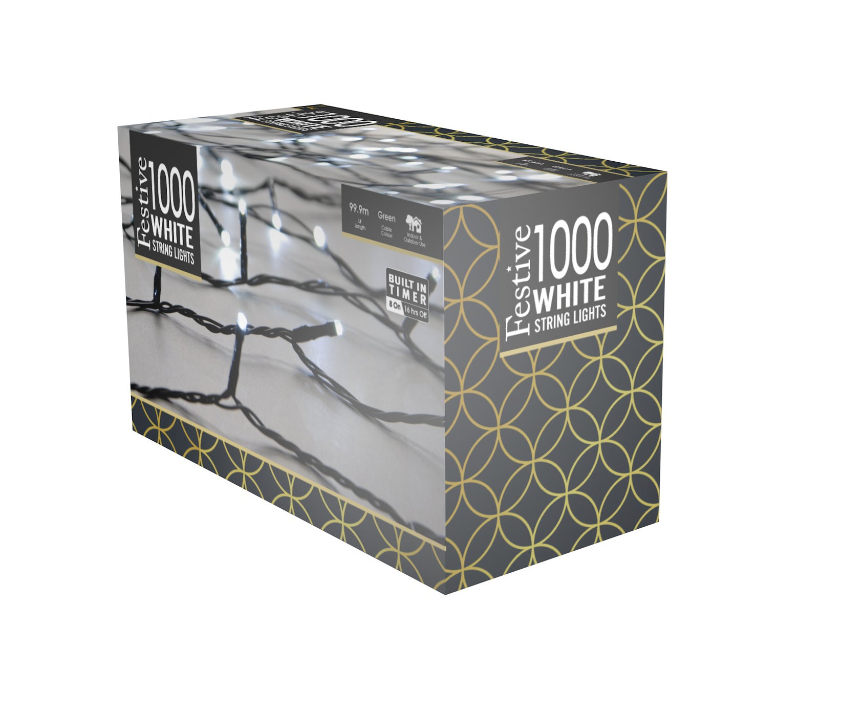 1000 Ice White LED String Tree Lights | Pines and Needles