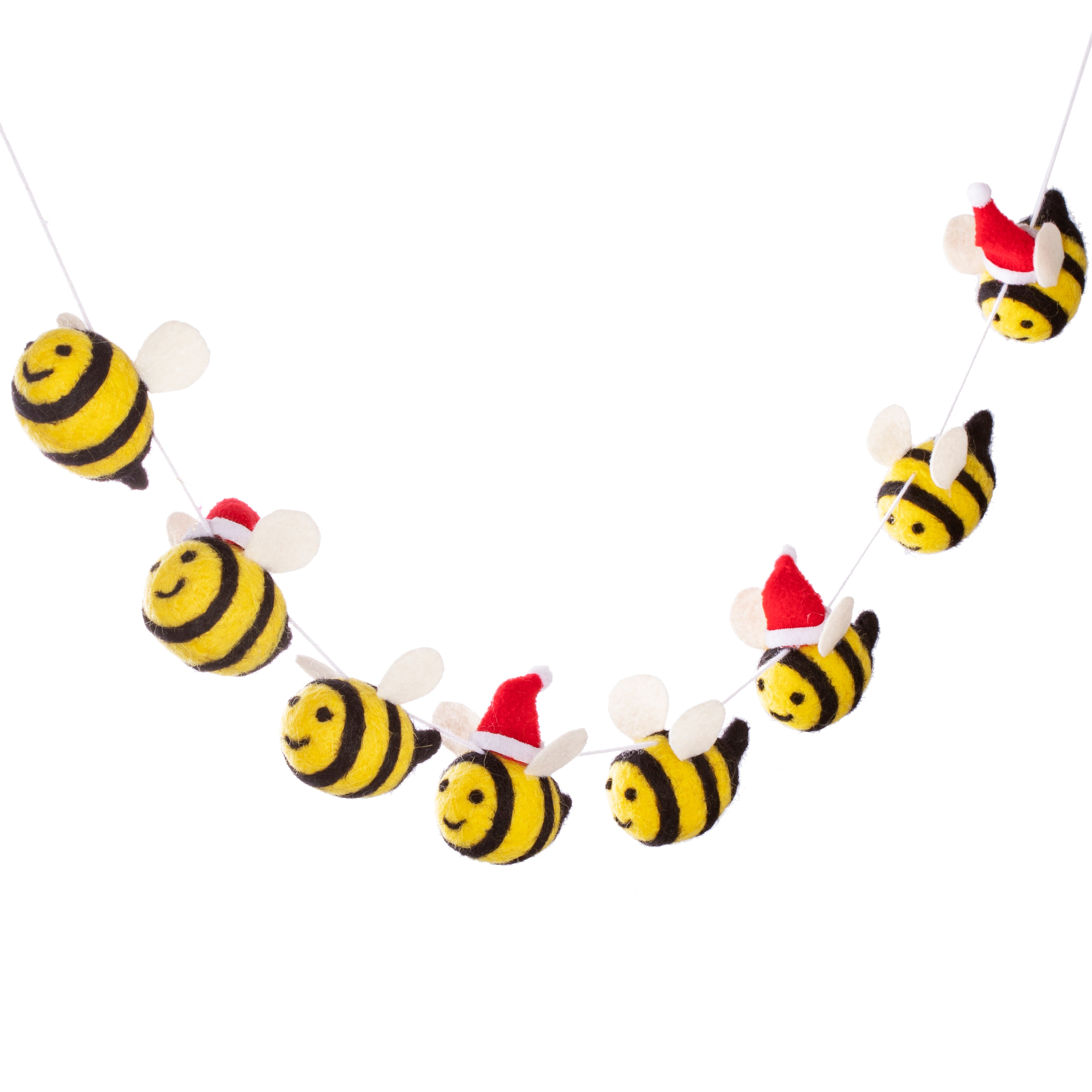Felt Bee Christmas Garland | Pines and Needles