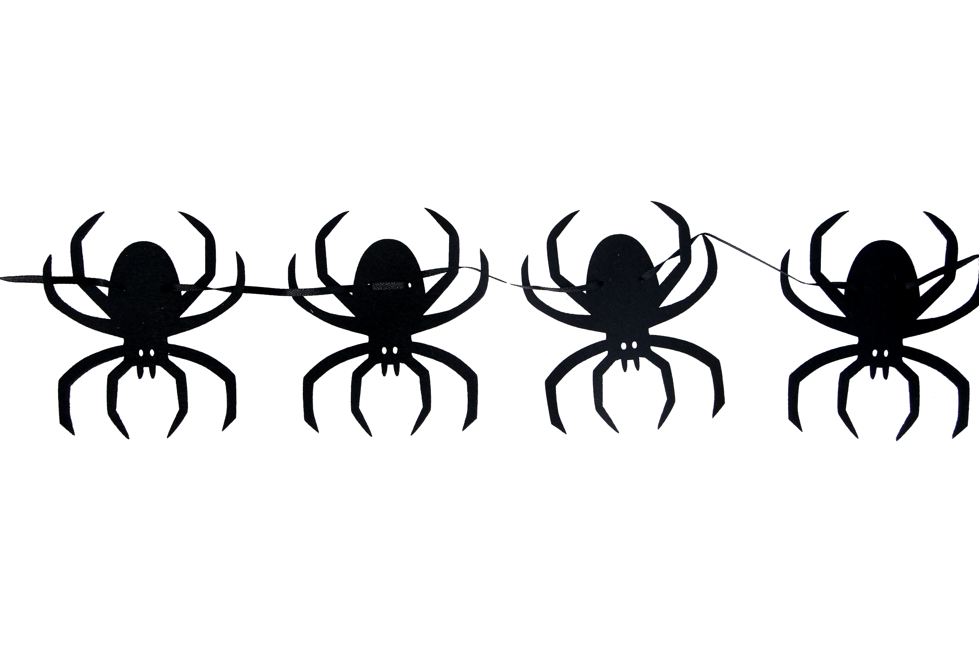 Gisela Graham Felt Black Spider Garland | Pines and Needles