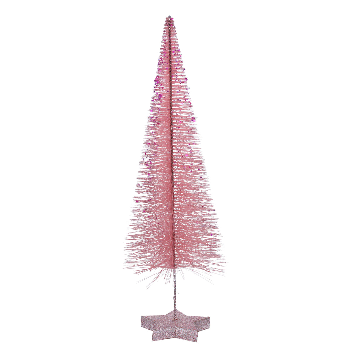 Gisela Graham Pink Bristle Tree on a Star Base | Pines and Needles
