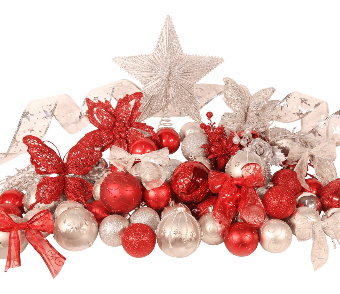 Classic 7ft Christmas Tree Decoration Set | Pines and Needles