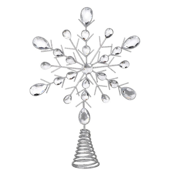 Silver Jewel Snowflake Tree Topper | Pines and Needles